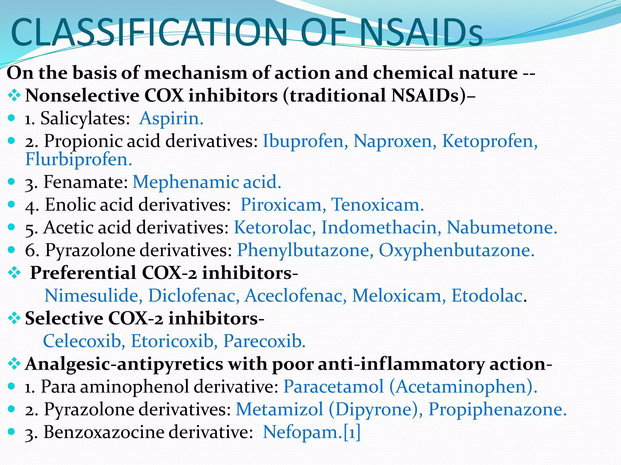 NSAIDs (Non Steroidal Anti Inflammatory Drugs) | PPTX | Digestive ...