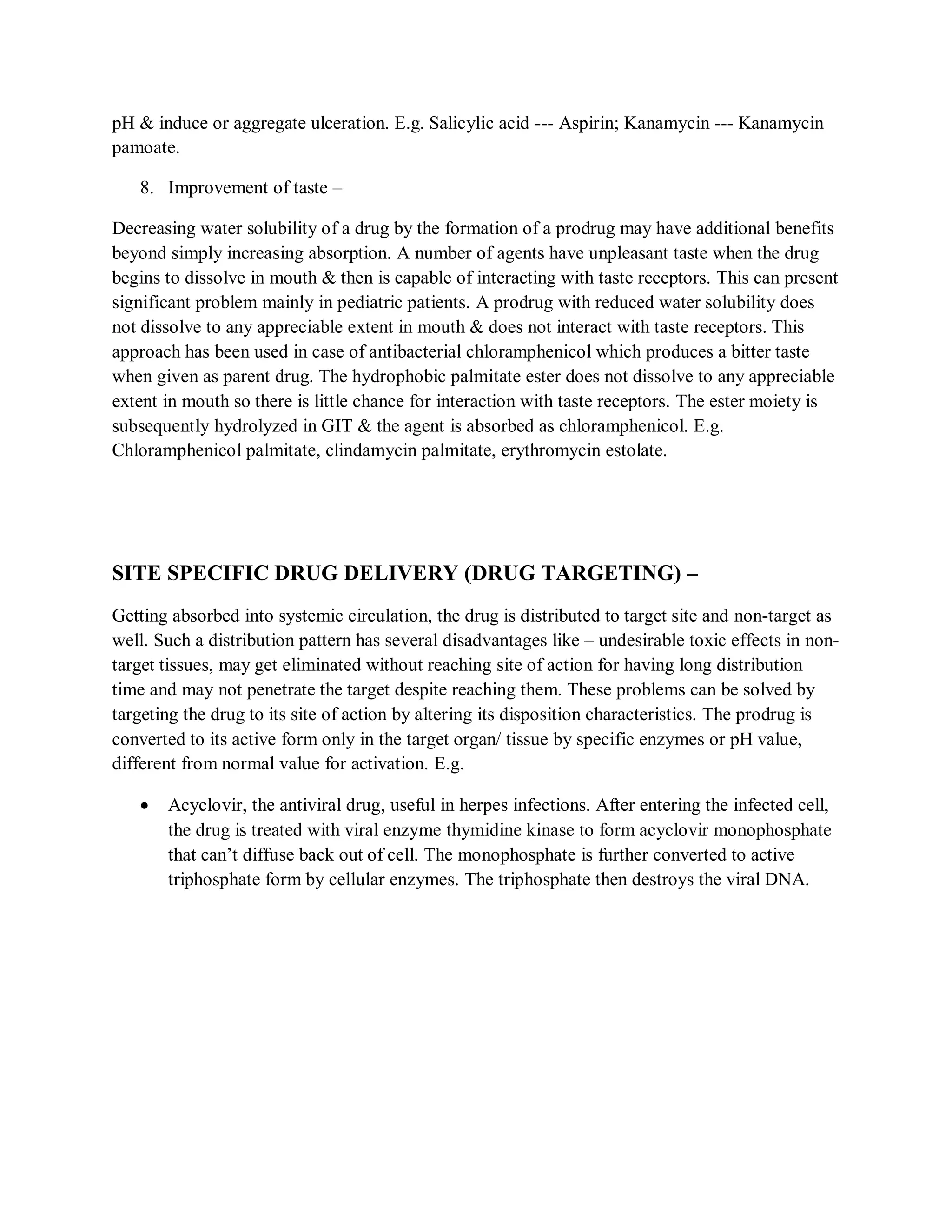 Basic concepts of Prodrug & their application in pharmacy fields | PDF
