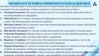 Significance and formalities of ethics committees for Clinical Research ...