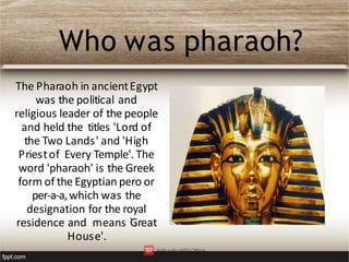 Introductions to Egyptian civilization | PPTX