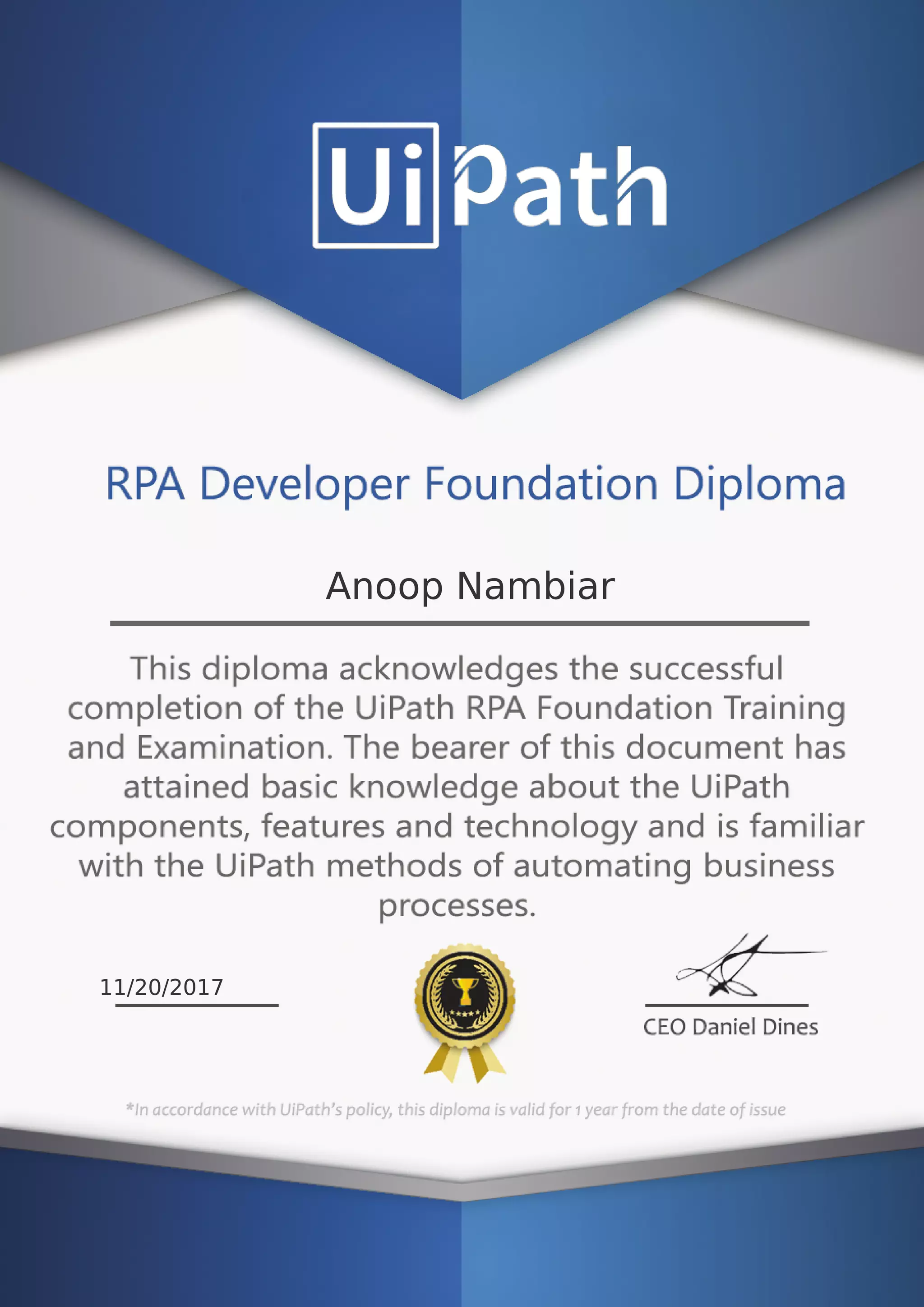 1 9 33766_1511190077_rpa developer foundation diploma | PDF