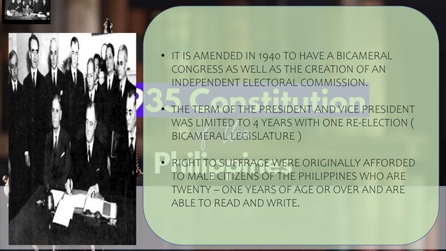 history of 1935 philippine constitution.pptx | Politics