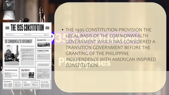 history of 1935 philippine constitution.pptx | Politics