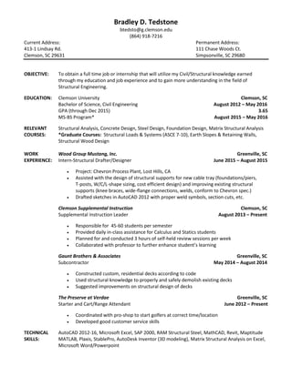 BradleyTedstone_Resume | PDF