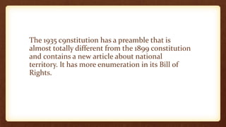 1935 CONSTITUTION REPORT IN RIPH FINALLS | PPTX