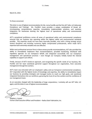 ACT Recommendation - 030116 | PDF