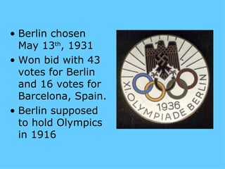 1936 olympics ap world history | PPT