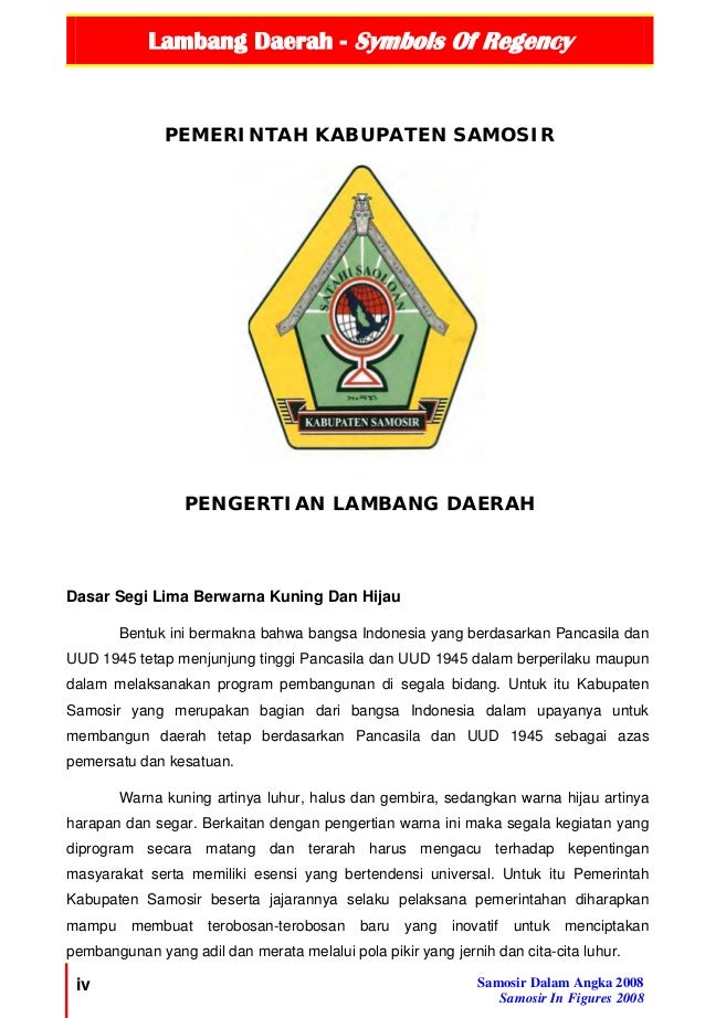 Kabupaten Samosir dalam Angka tahun 2008 | PDF