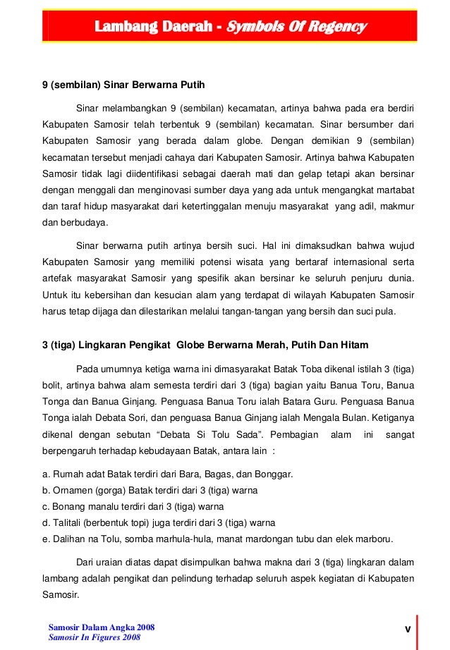 Kabupaten Samosir dalam Angka tahun 2008 | PDF