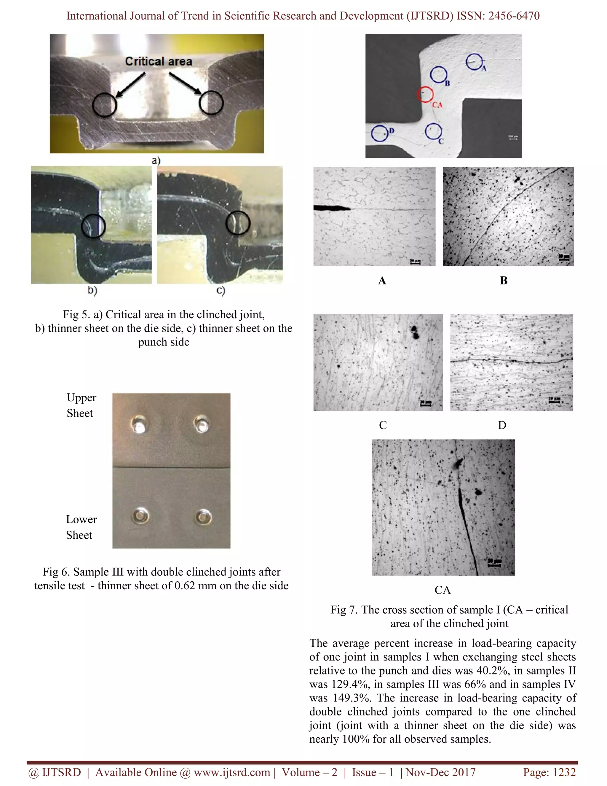 Clinching as a Nonconventional Method to Join Drawing Quality Steel Sheets | PDF