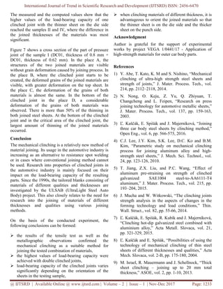 Clinching as a Nonconventional Method to Join Drawing Quality Steel Sheets | PDF