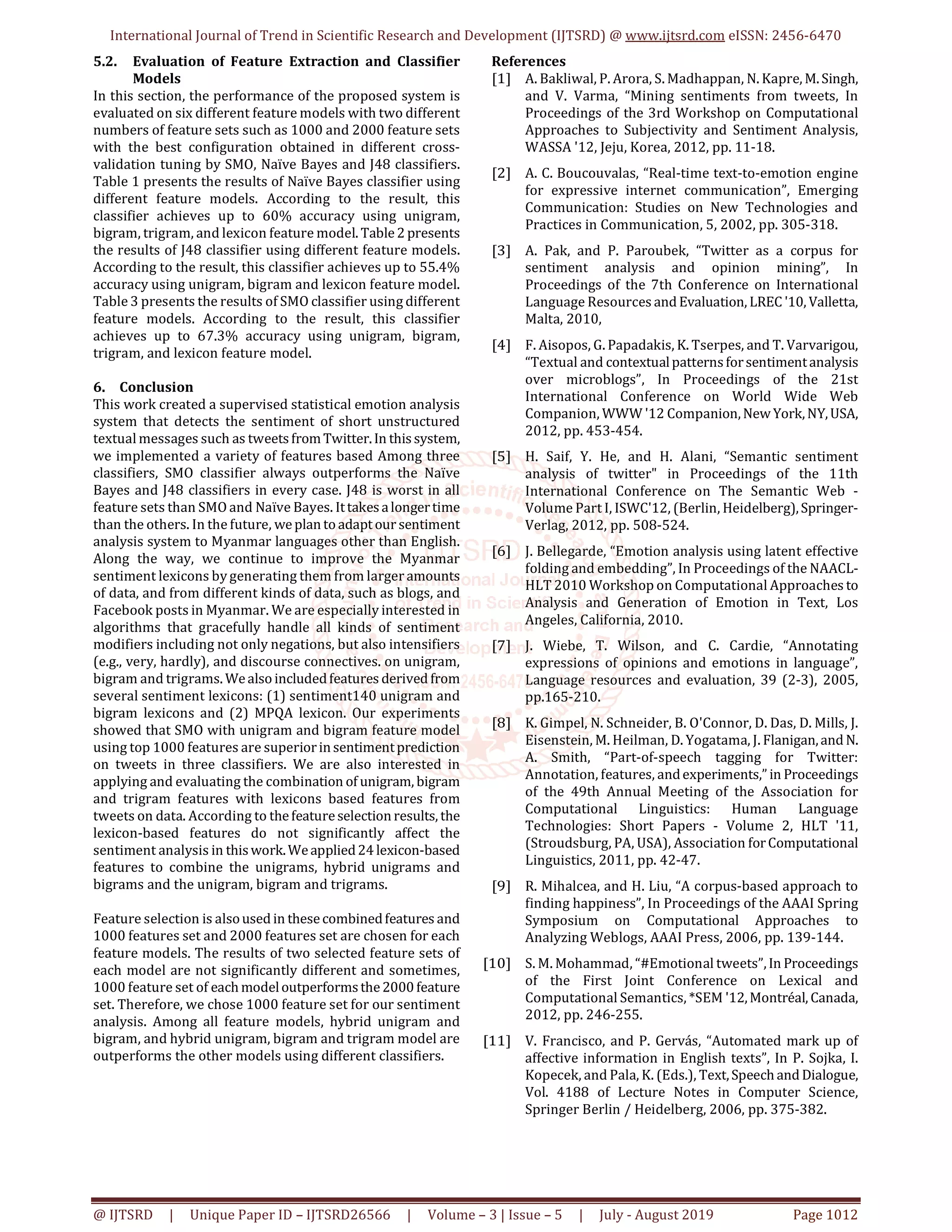 Lexicon Based Emotion Analysis on Twitter Data | PDF