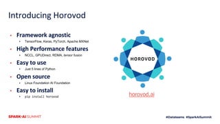 End-to-End Deep Learning with Horovod on Apache Spark | PPT