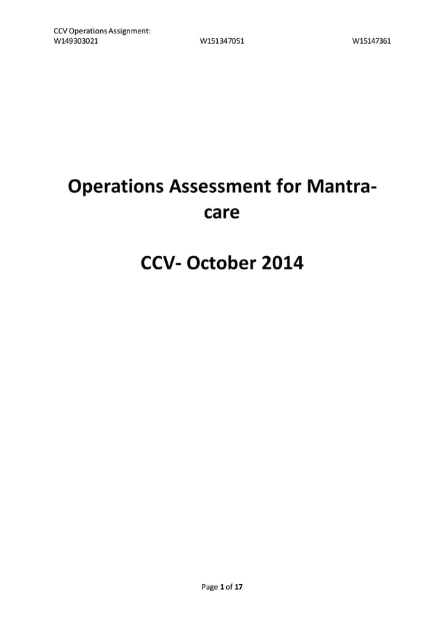 Mantra Care Assignment | PDF