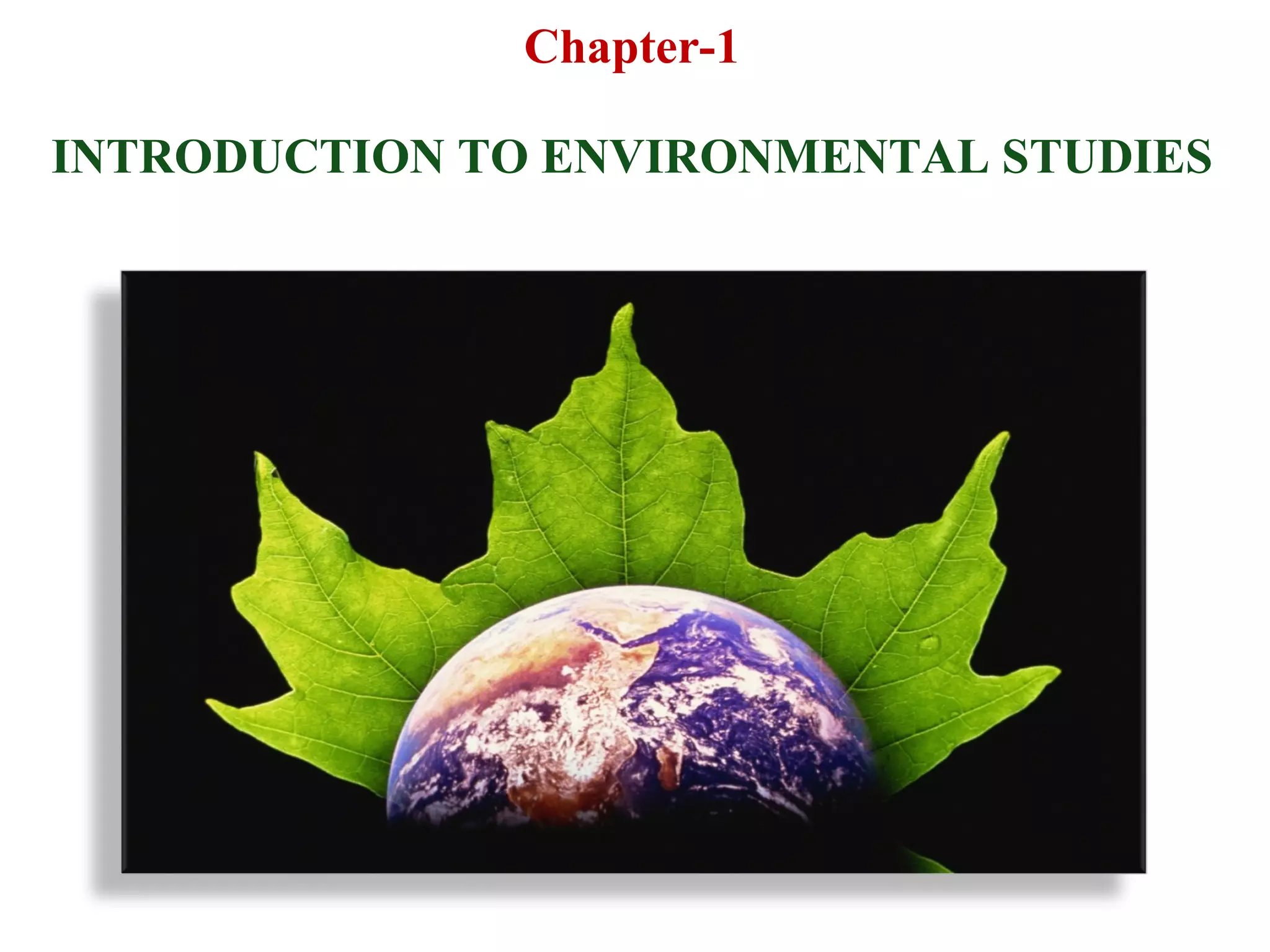 Introduction to Environmental Studies Chapter 1 | PPT