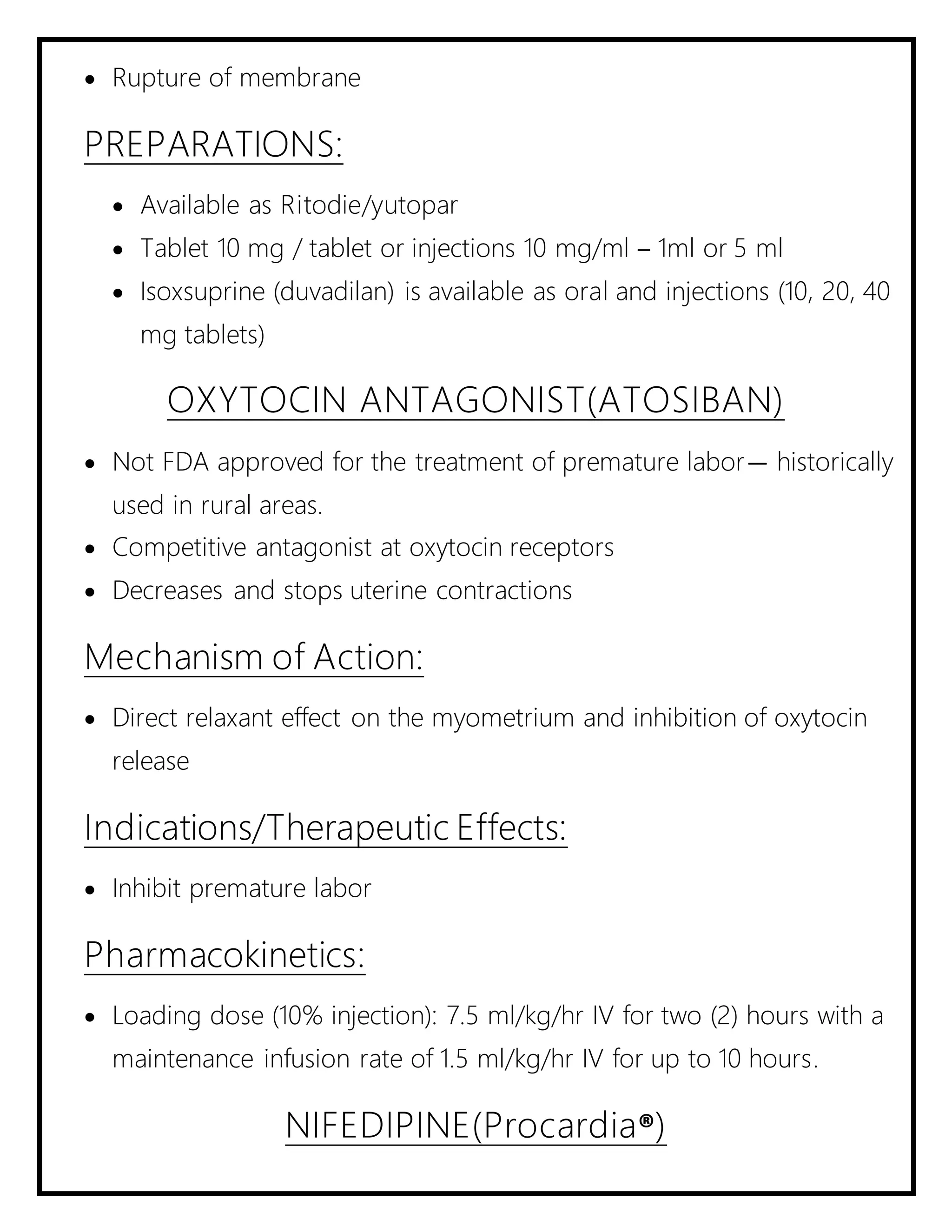 Drugs acting on genitourinary system | DOCX