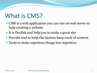 CMS Testing Strategy & CQ5 CMS | PPT