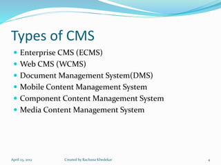 CMS Testing Strategy & CQ5 CMS | PPT