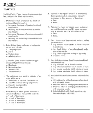 Malignant hypertermia slides | PDF