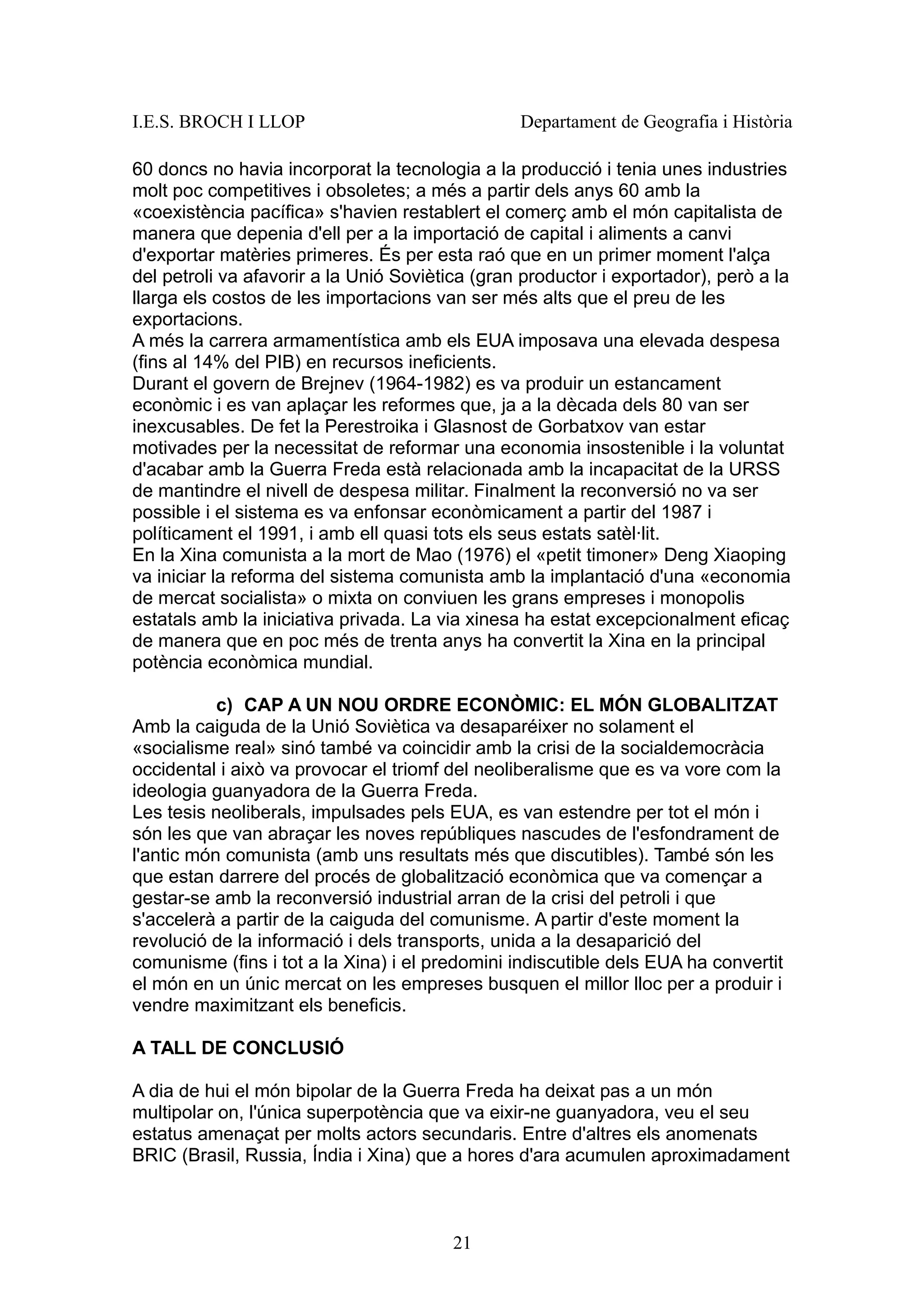 1945 1991 el gran salt endavant | PDF