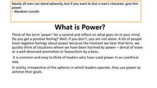 Power and Characteristics | PPTX