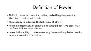 Power and Characteristics | PPTX