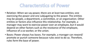 Power and Characteristics | PPTX