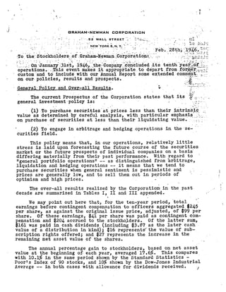 Graham Newman 1946 Letter | PDF