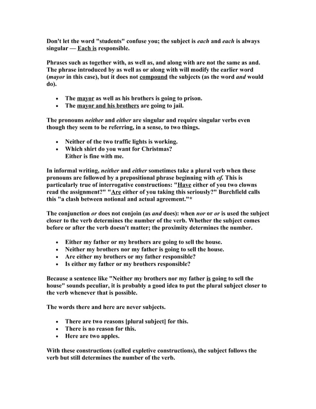 19465 lecture8 9-19541_subject verb agreement | PDF