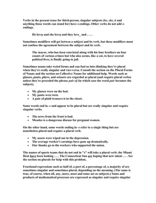 19465 lecture8 9-19541_subject verb agreement | PDF