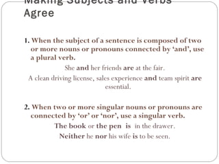 19465 lecture8 9-19541_subject verb agreement ppt | PPT