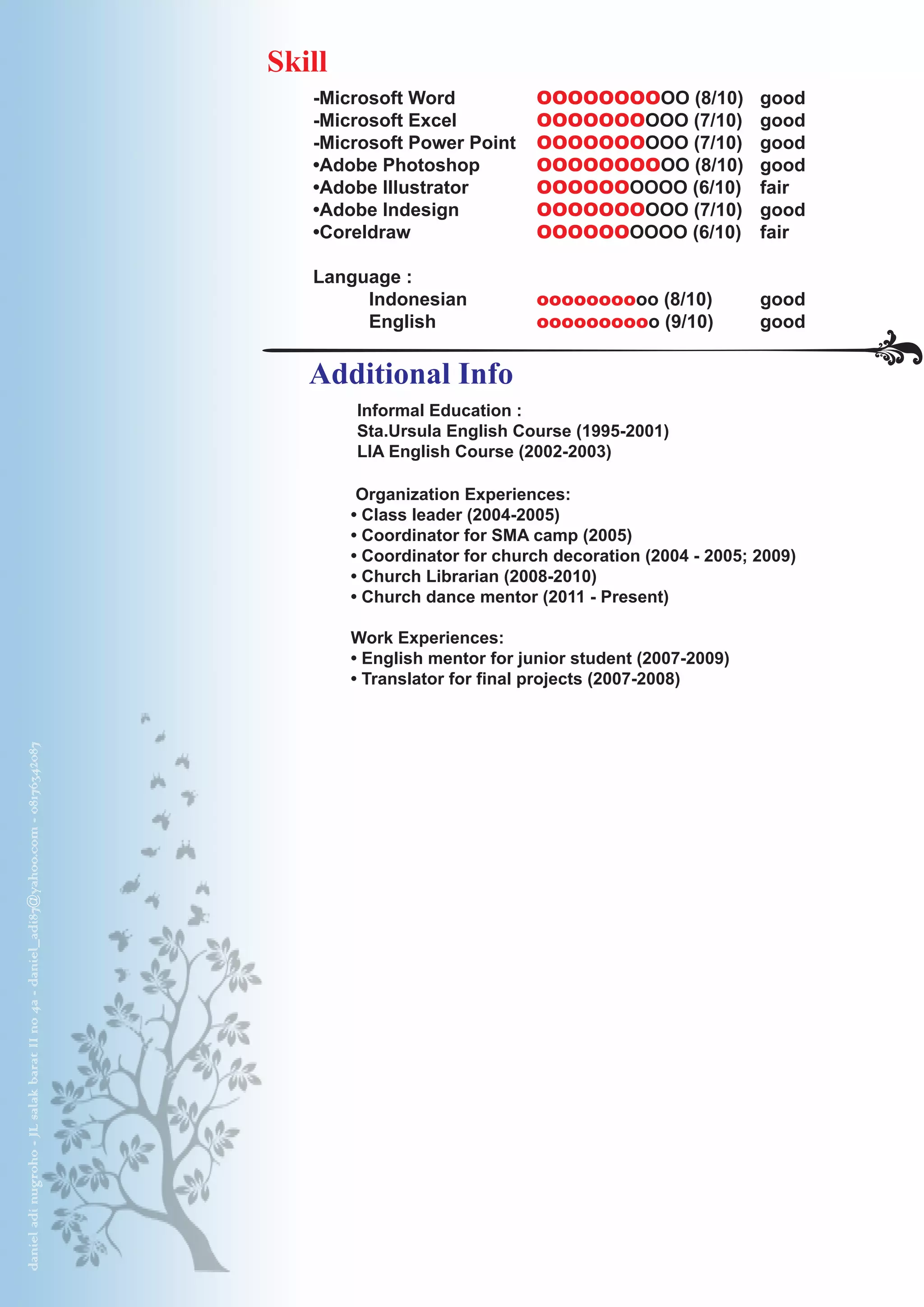 CV daniel adi nugroho | PDF