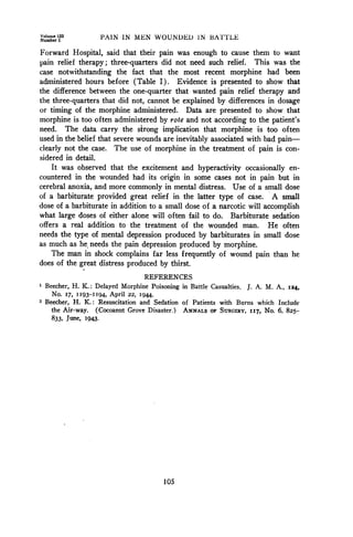 1946 Pain in men wounded in battle | PDF