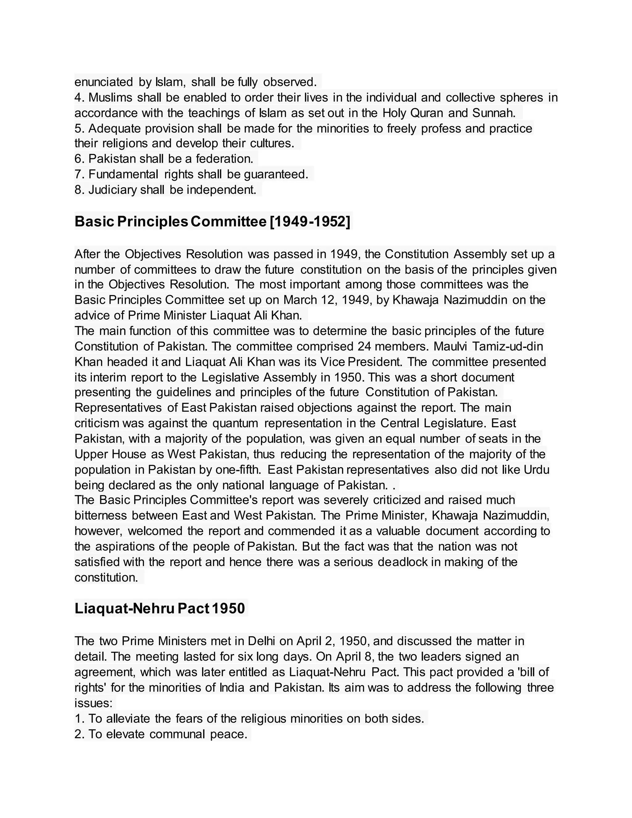 political history of pakistan 1947-58 | DOCX