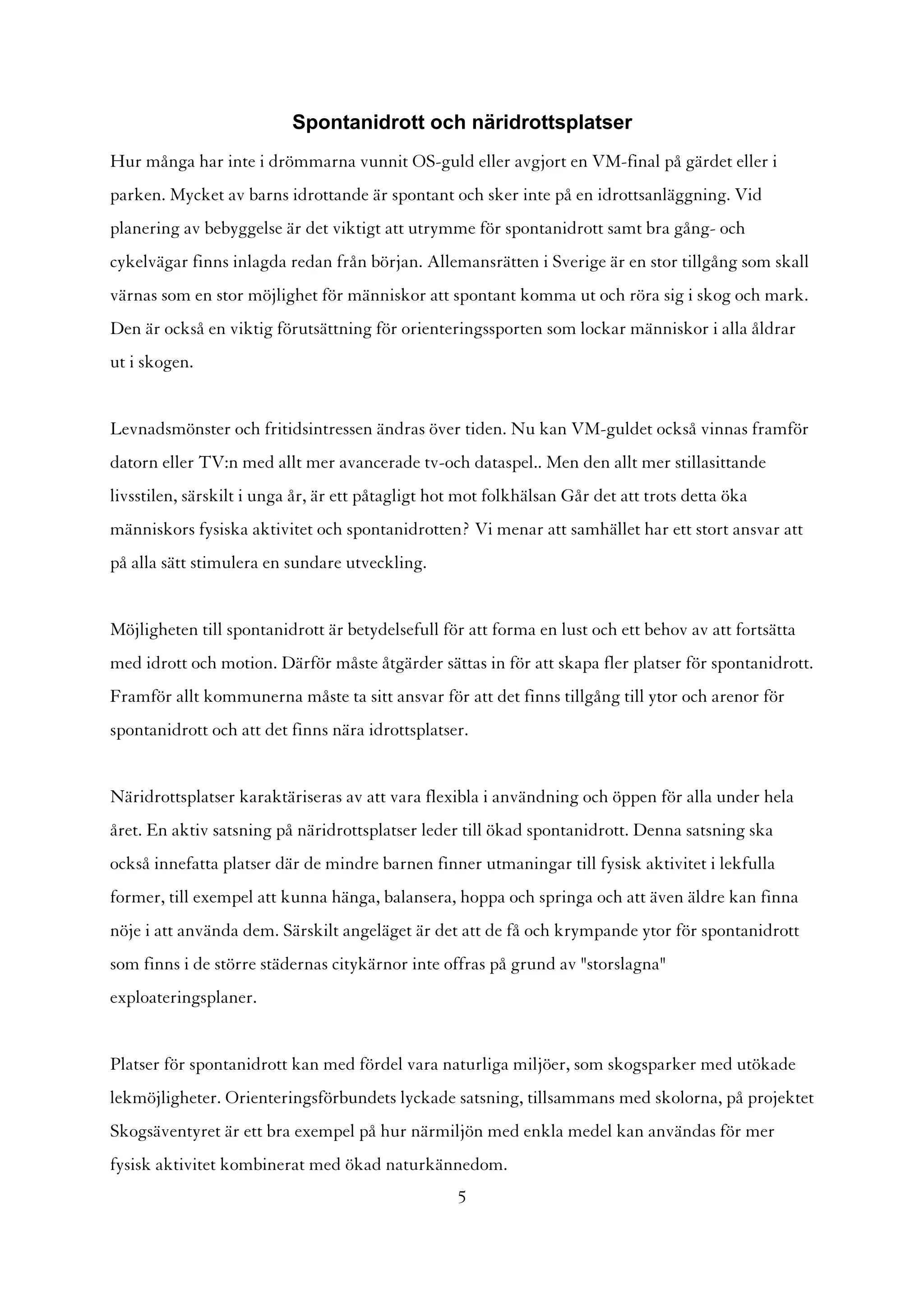 Idrottsrapport | PDF