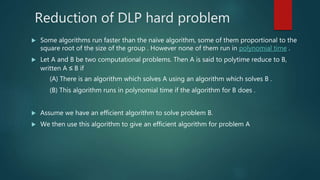 DISCRETE LOGARITHM PROBLEM | PPTX