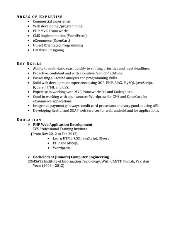 Aamir Satti CV | PDF
