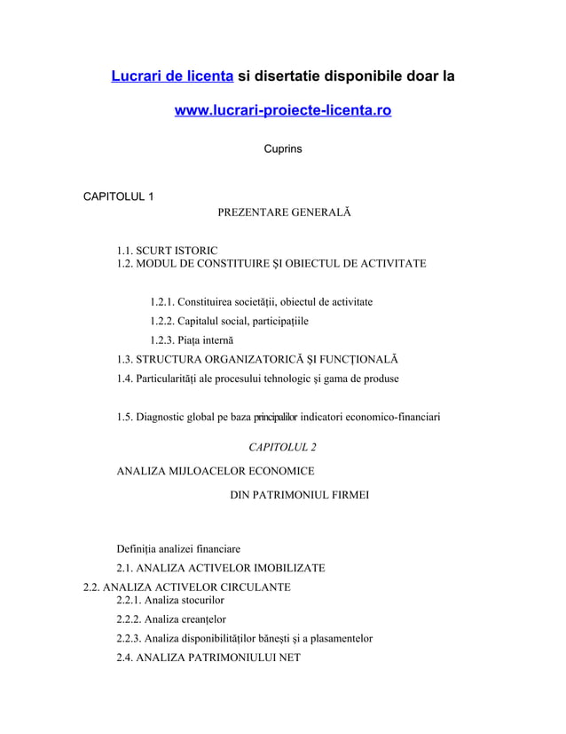 194 analiza mijloacelor economice din patrimoniul firmei www.lucrari-proiecte-licenta.ro