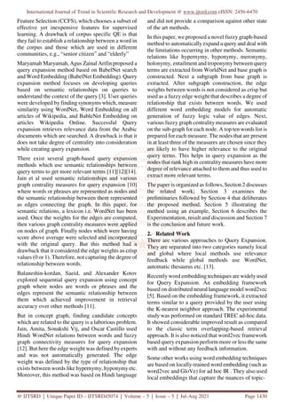 Automatic Query Expansion Using Word Embedding Based on Fuzzy Graph Connectivity Measures | PDF
