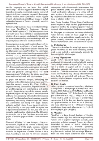 Automatic Query Expansion Using Word Embedding Based on Fuzzy Graph Connectivity Measures | PDF