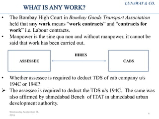 TDS on Payment to Contractors | PPTX | Personal Taxes | Personal Finance