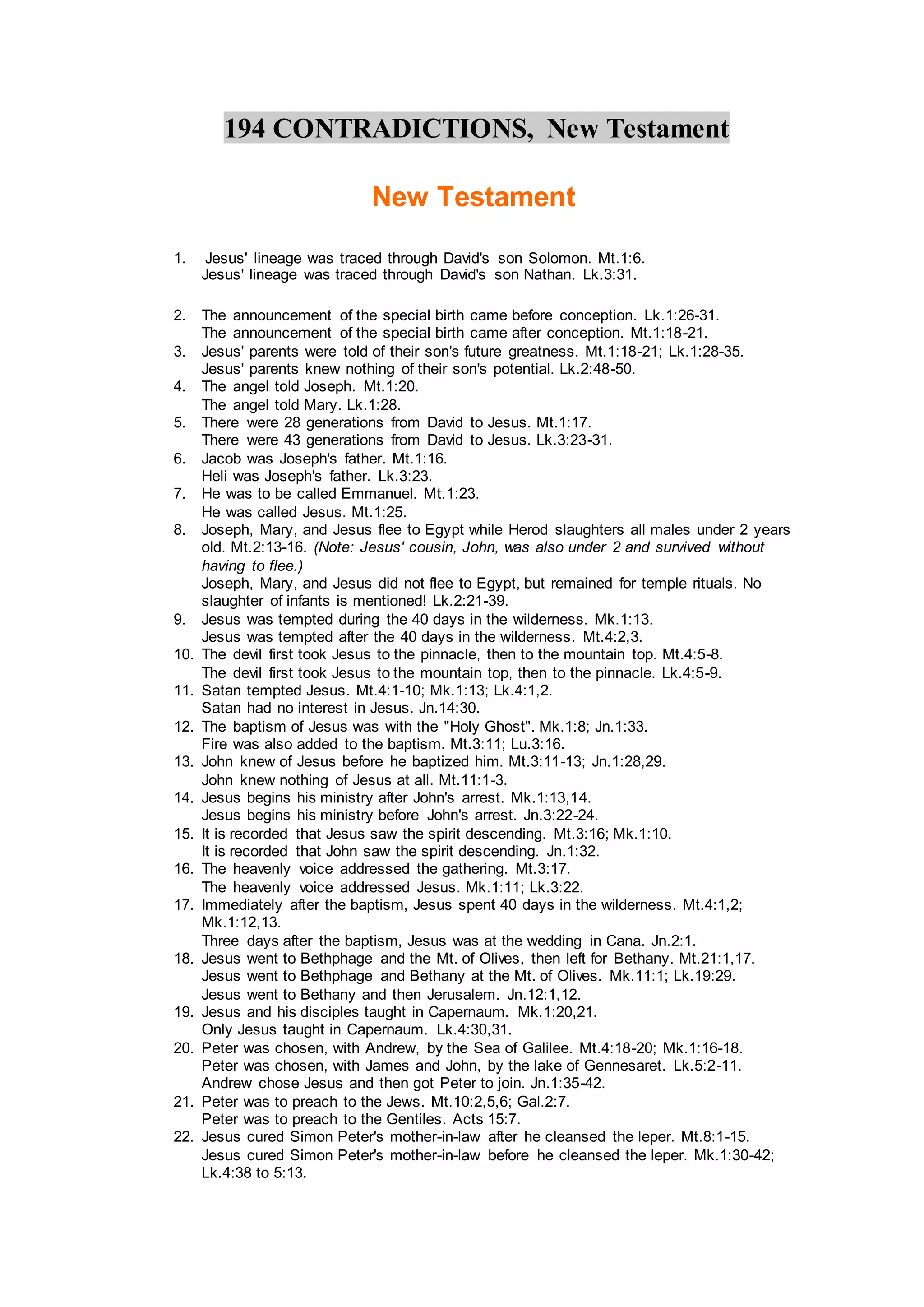 194 contradiction sin the new testament of the bible | DOCX