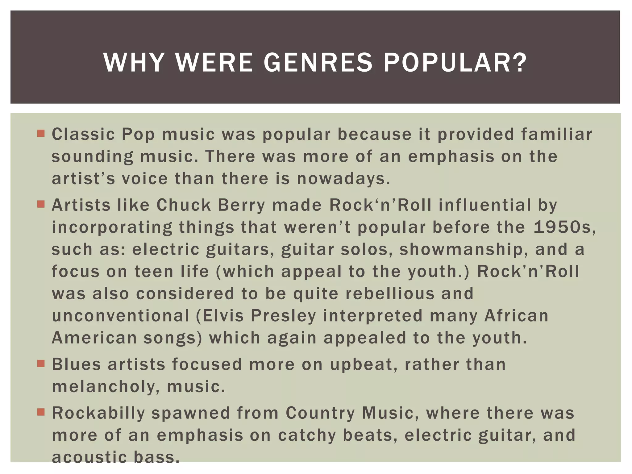 The Music Industry - 1950s | PPTX