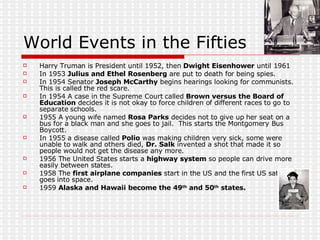1950s | PPT | Oldies/Adult Standards | Music