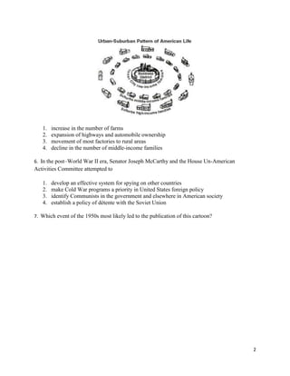 1950s & 60s questions | PDF