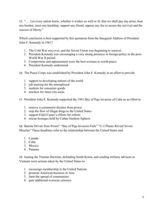 1950s & 60s questions | DOCX