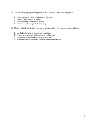 1950s & 60s questions | DOCX