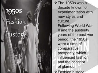 1950s Fashion Timeline