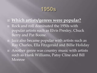 1950’s music | PPTX