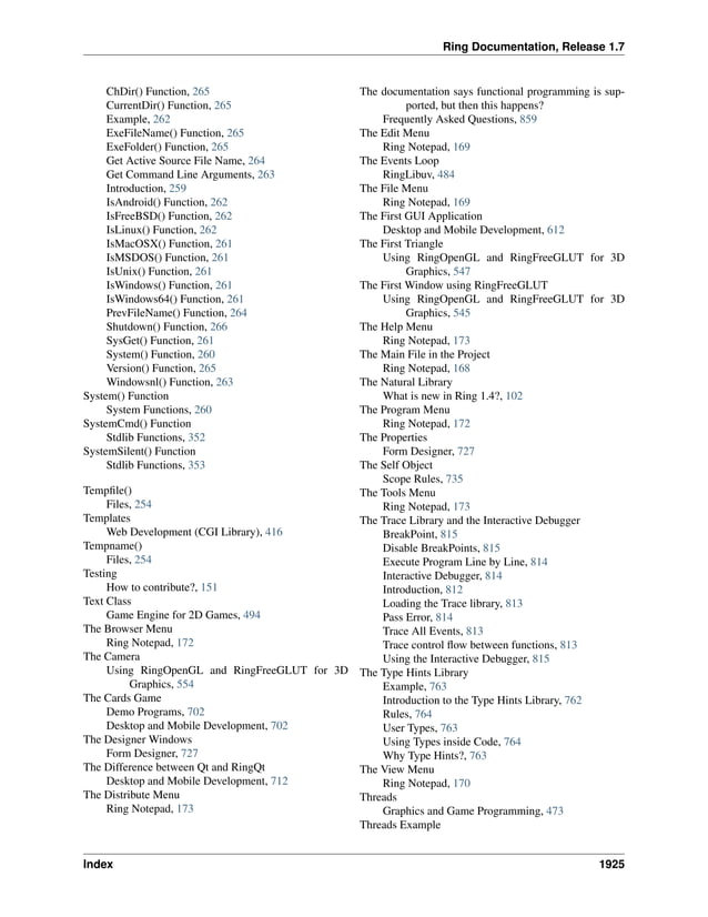 The Ring programming language version 1.7 book - Part 196 of 196 | PDF